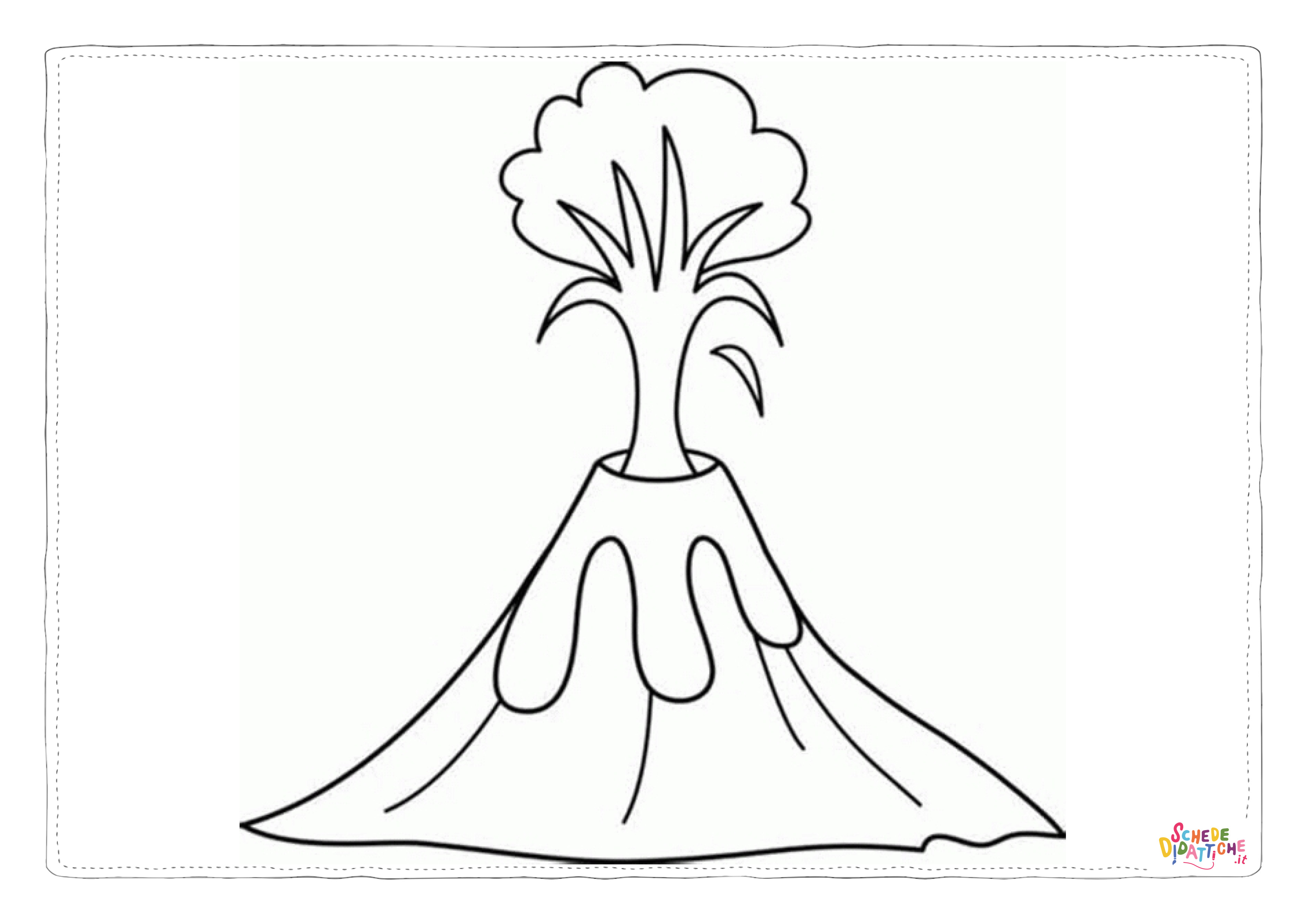 Disegno di vulcano