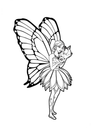 27 Disegni di Barbie Fatina da Colorare e Stampare Gratis