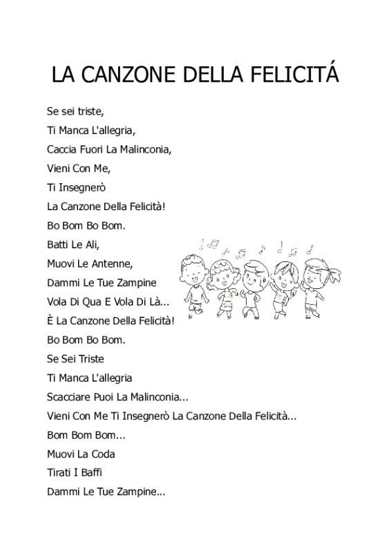 La canzone della felicità