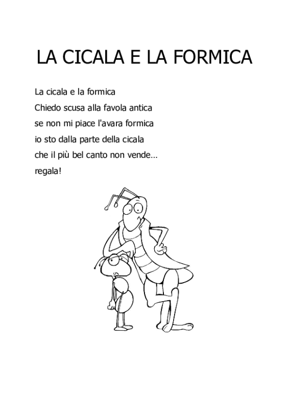 La cicala e la formica
