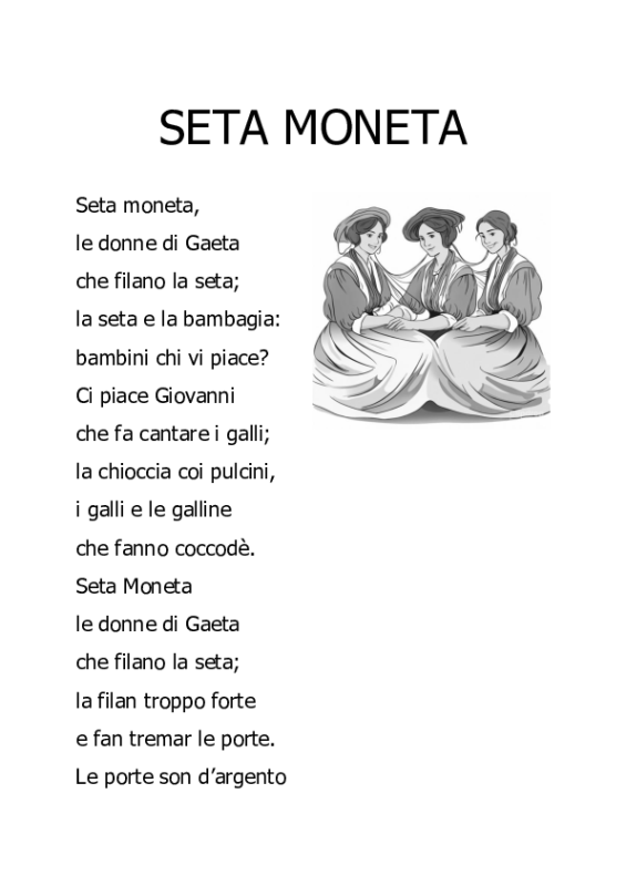 Seta moneta - Schede Didattiche