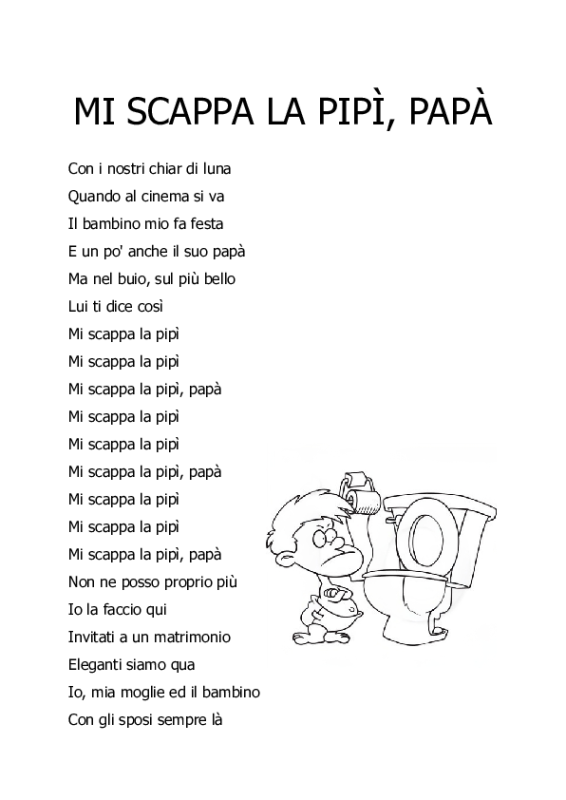 Mi scappa la pipì, papà