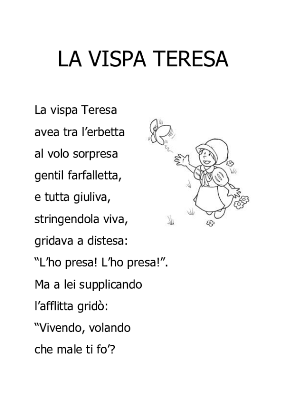 La vispa Teresa - Schede Didattiche