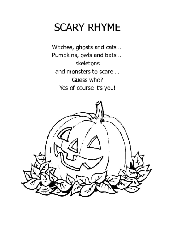 Scary rhyme