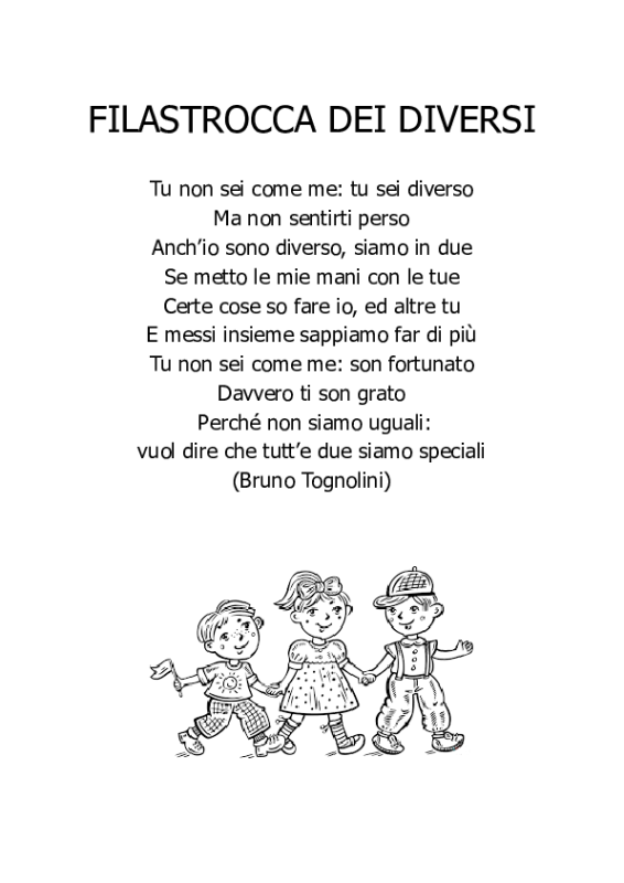 Filastrocca dei diversi