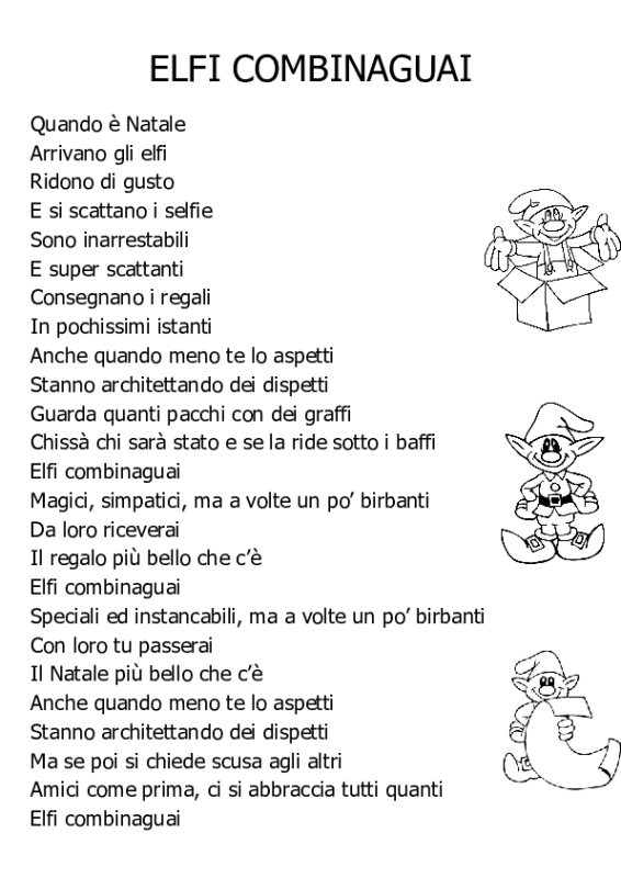 Elfi combinaguai - Schede Didattiche