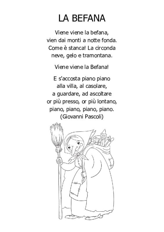 La befana - Schede Didattiche