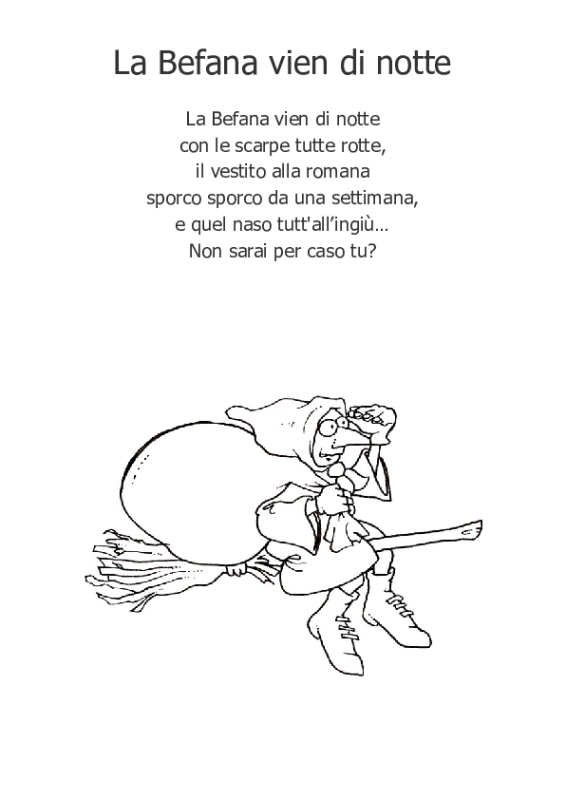 La Befana vien di notte - Schede Didattiche