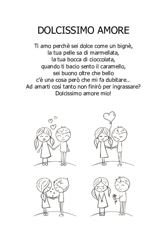 Dolcissimo amore - Schede Didattiche