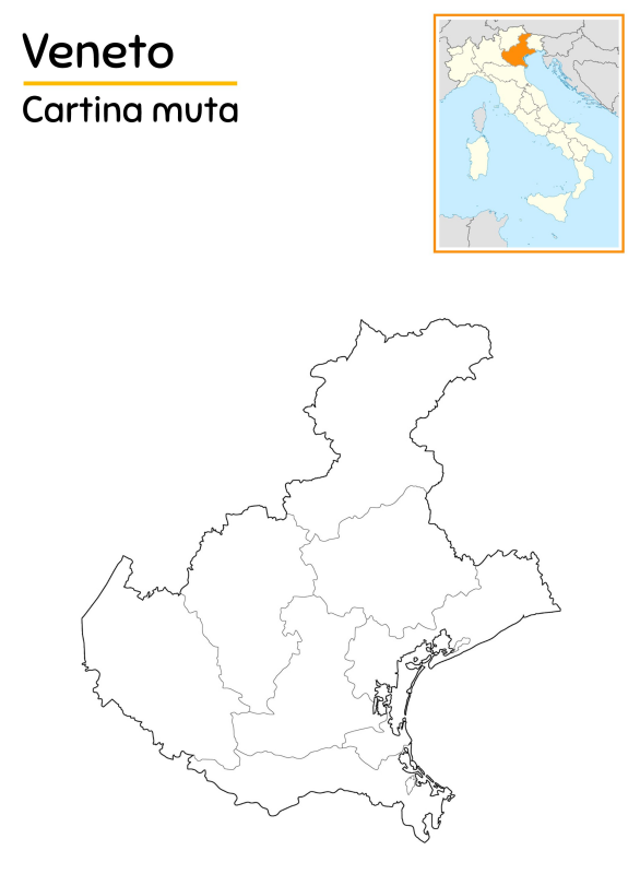 Cartina geografica Veneto