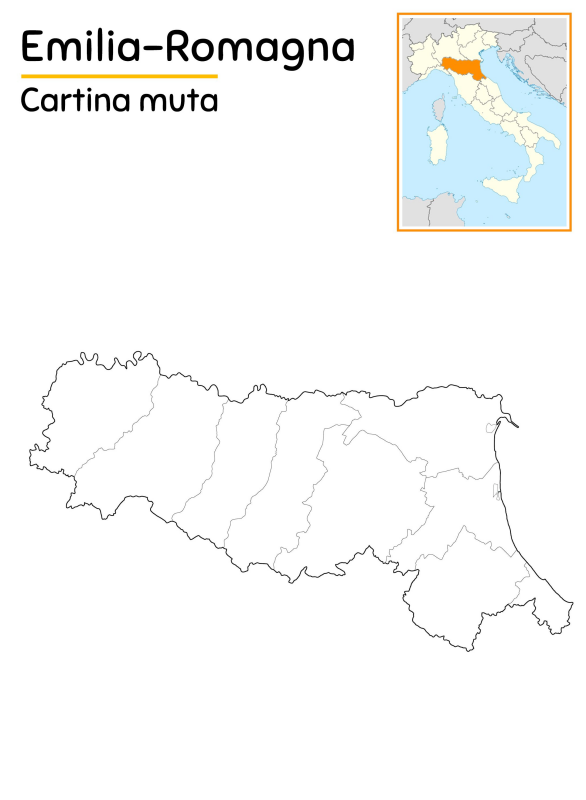 Cartina geografica Emilia Romagna
