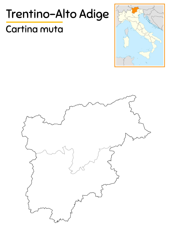 Cartina geografica Trentino Alto Adige