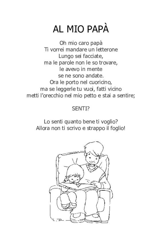 Al mio Papà - Schede Didattiche