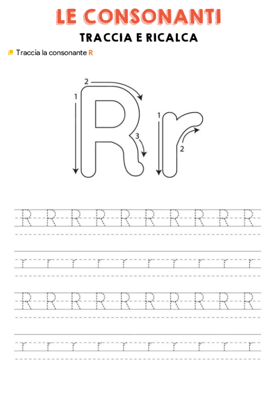 La consonante R - Schede Didattiche