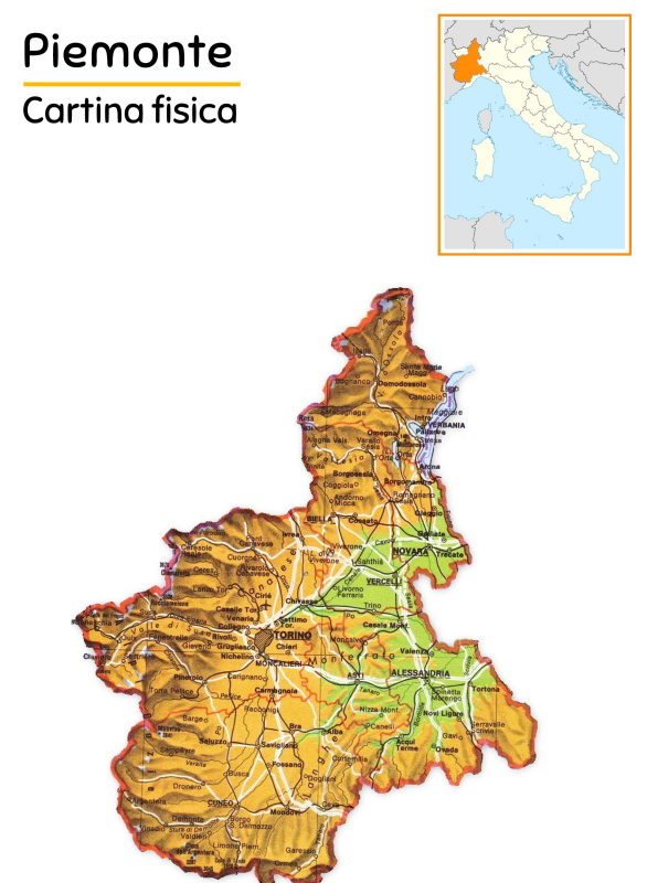 Cartina geografica Piemonte