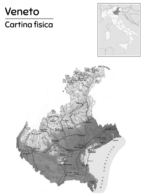 Cartina geografica Veneto