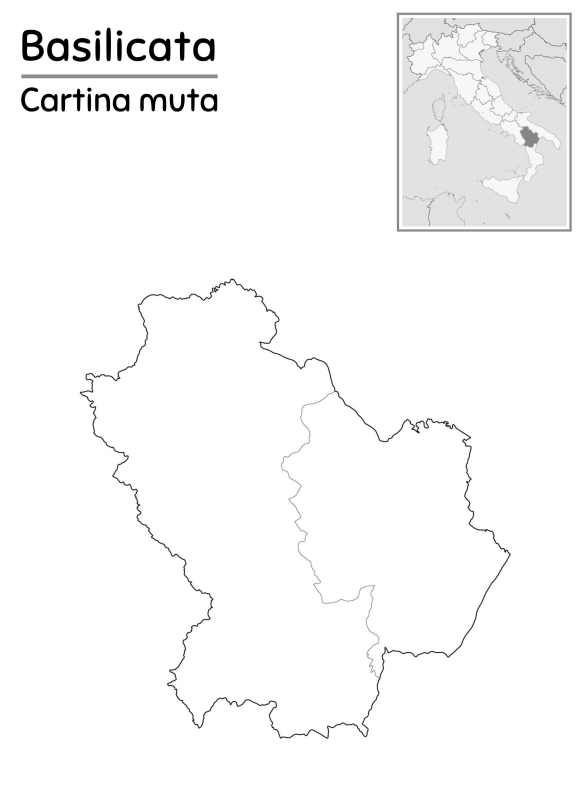 Cartina geografica Basilicata