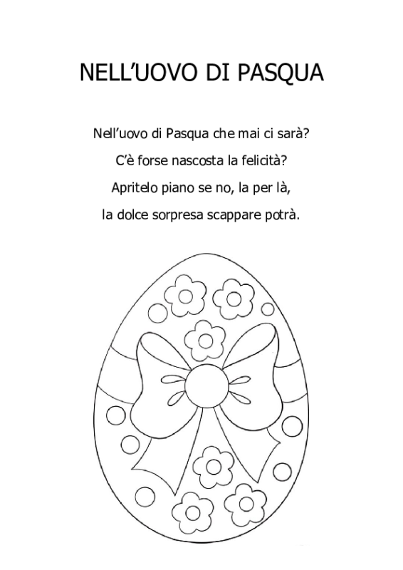 Nell’uovo di Pasqua