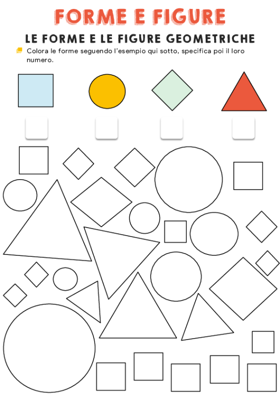 Schede didattiche sulle Forme Geometriche da stampare